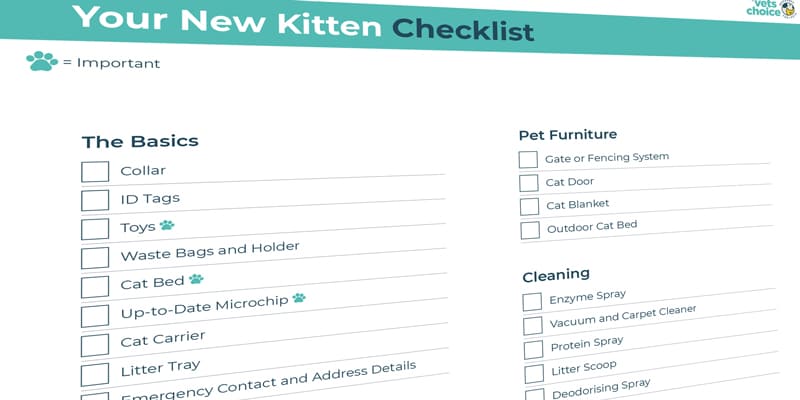 New Kitten Checklist